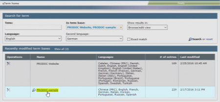 QTerm - the online portal for terminology management