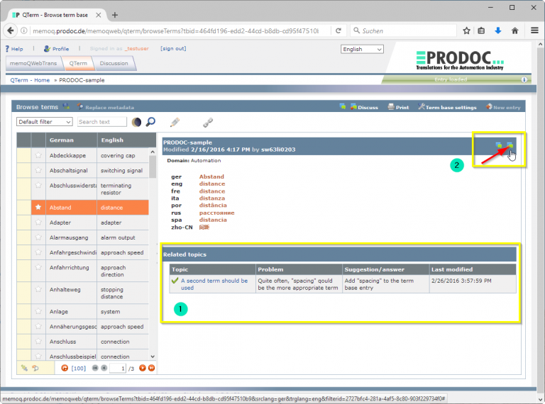 QTerm - the online portal for terminology management